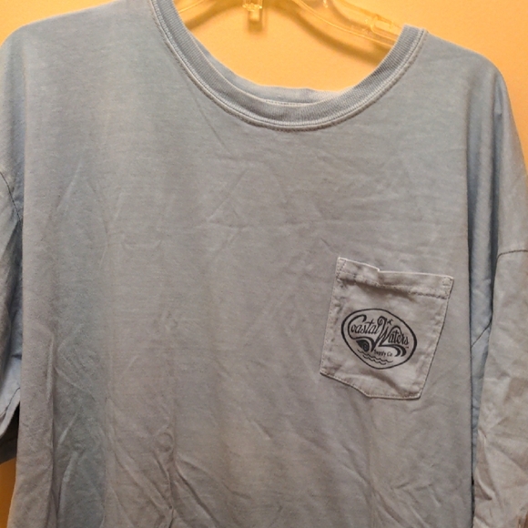 Coastal Blue | Shirts | Mens Coastal Waves Light Blue Tshirt Front ...